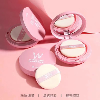wlab粉饼定妆持久控油蜜粉饼散粉混干油皮防水补妆遮瑕定妆粉膏女