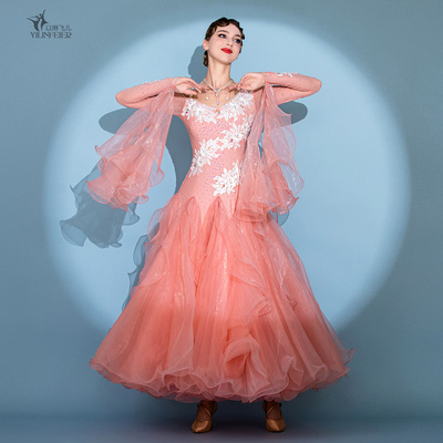 摩登舞裙S7107国标舞连衣裙