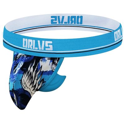 ORLVS Men's Underwear Men Sexy Briefs Jockstrap Pouch Cuecas