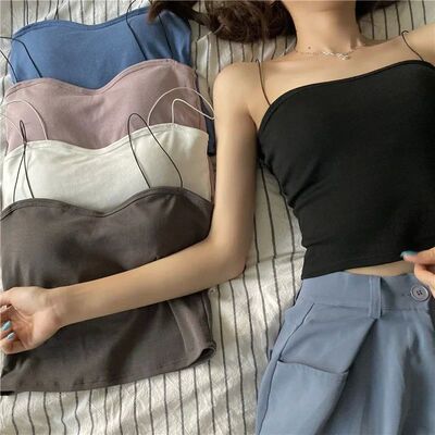 Women Summer Vest Tops Sleeveless Cotton Bustier Soft Elasti