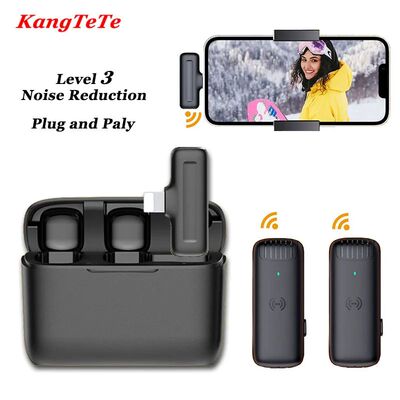 Wireless Lavalier Microphone  Portable Noise Reduction Audio