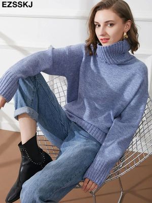 autumn Winter casual cashmere oversize thick Sweater pullove