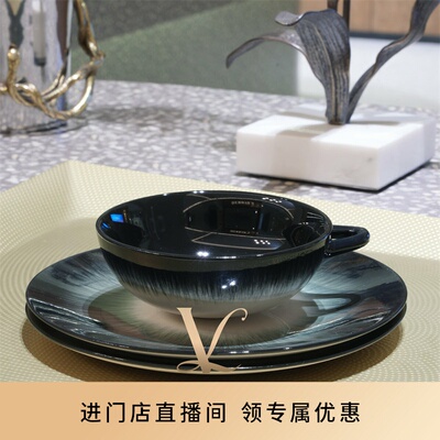 比利时Serax Ann Demeulemeester设计师款陶瓷咖啡杯暗黑拉花杯