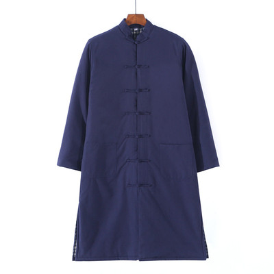 唐装男士唐装棉袄冬季复古加长款