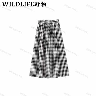 WILDLIFE｜经典格纹大摆半身裙C-001M7578