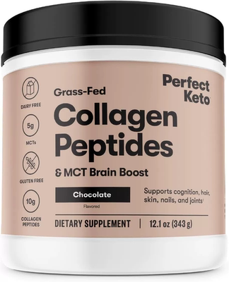 美国代购Perfect Keto Collagen Peptides Protein Powder with M