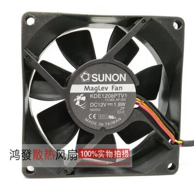 原装 建准 SUNON KDE1208PTV1 12V 1.8W 8厘米机箱电源散热风扇