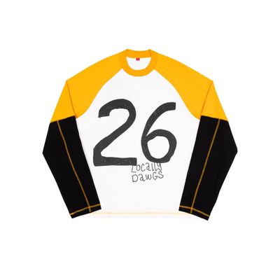 LDS26字样拼色插肩袖全棉球衣