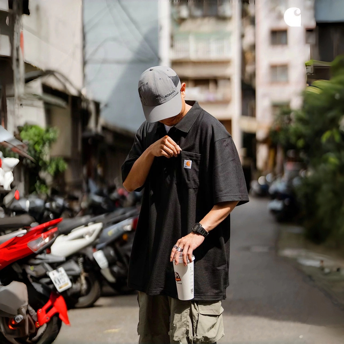 Carhartt K570卡哈特主线Polo衫工装风T恤口袋短袖男女同款106685