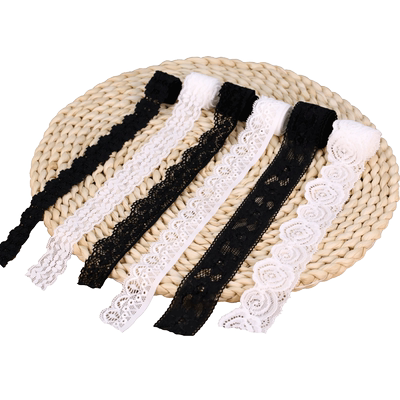 弹力蕾丝边花边衣服装饰黑色DIY