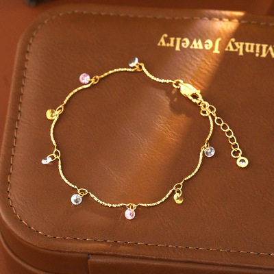 XKDDCT五彩缤纷彩色锆石手链超仙