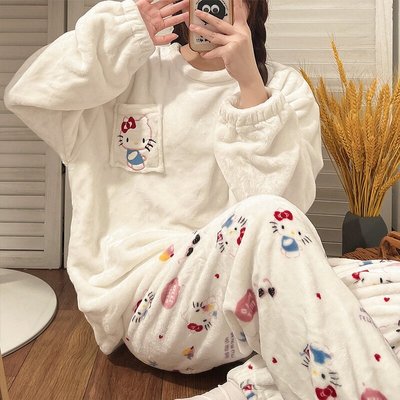 测试推荐珊瑚绒家居服套装女