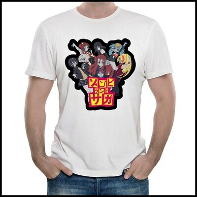 ZOMBIE LAND SAGA T-shirt 佐贺偶像是传奇T恤 白色短袖 T恤 男女