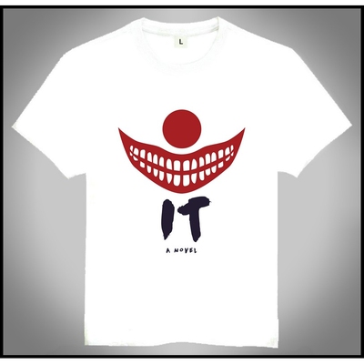 Stephen King's It T-shirt 白色 电影 小丑回魂 T恤 欧美潮流T恤