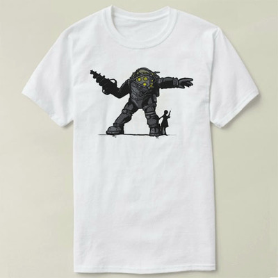 Bioshock  DADDY 生化奇兵 video game Tee Shirt圆领 定制T恤
