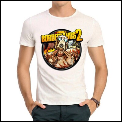 Borderlands T-shirt 无主之地 T恤 短袖 白色 游戏 T恤 男女