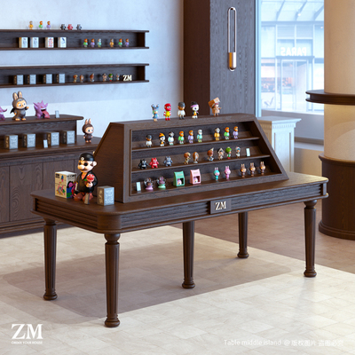 动漫手办中岛展示桌潮玩文创柜