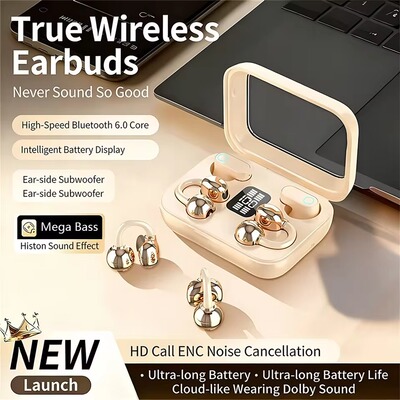 Twin Earphone Open In-ear Type 2in1 Low-Latency Game Headset