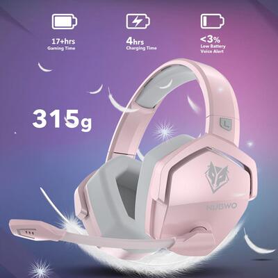 NUBWO G06 Wireless Gaming Headset for PS5 PS4 PC Laptop