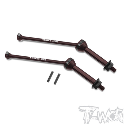 T-Work's 钢制后CVD传动轴 AE RC10 4WD M4螺纹 6371