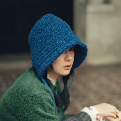 好质感粒粒纱手工秋冬波奈特帽