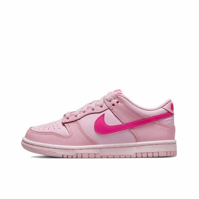 NikeDunk Triple Pink 皮革 经典休闲GS 低帮 板鞋DH9765-600