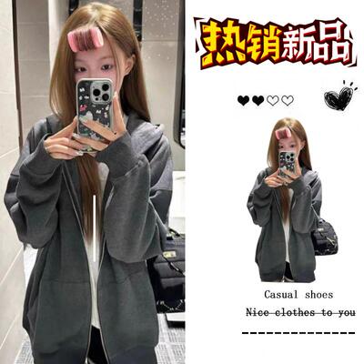 松弛感外套铁灰色慵懒风oversize