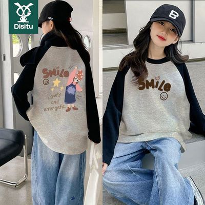 女童长袖t恤春秋装网红打底衫