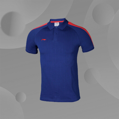 李宁正品秋男足球吸湿排汗棉涤品牌LOGOPOLO衫APLM199