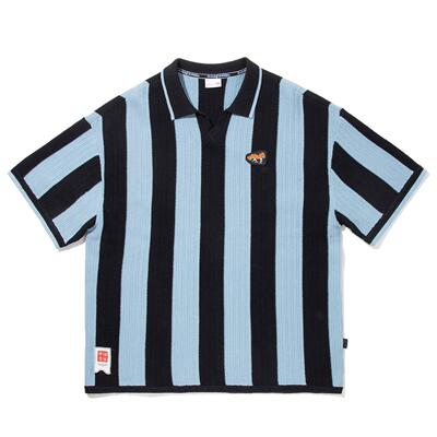 李宁正品男子宽松休闲条纹短袖