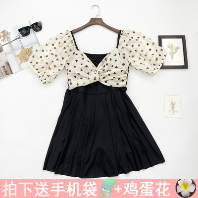 2023新款泳衣女大码裙式连体遮肚显瘦性感露背胖mm200斤泳装温泉