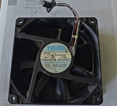 全新NMB 4715KL-05W-B39 12038 24V 0.36A 12CM大风量散热风扇