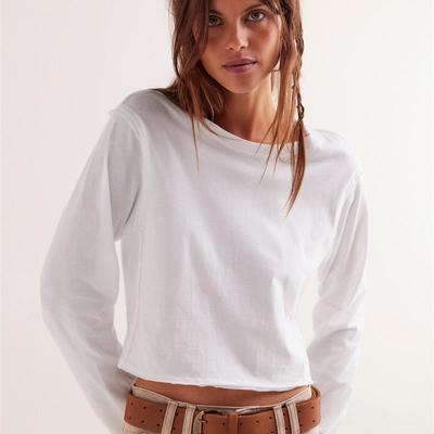 Loose casual crew neck solid color sweatshirt  圆领纯色卫衣