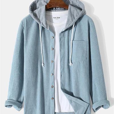 Thickened waffle knit hooded sweatshirt  加厚华夫格连帽卫衣