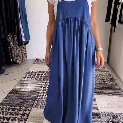 Hot selling suspender cotton and linen dress  吊带棉麻连衣裙