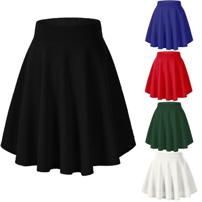 Patchwork solid black skirt pleated skirt 拼接短裙百褶半身裙