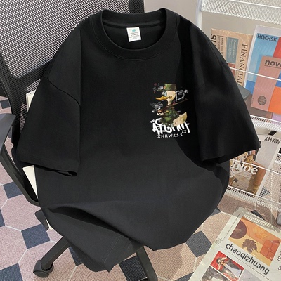 美式复古潮牌纯棉短袖T恤