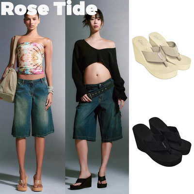 正品折扣Iamgia坡跟厚底人字拖鞋