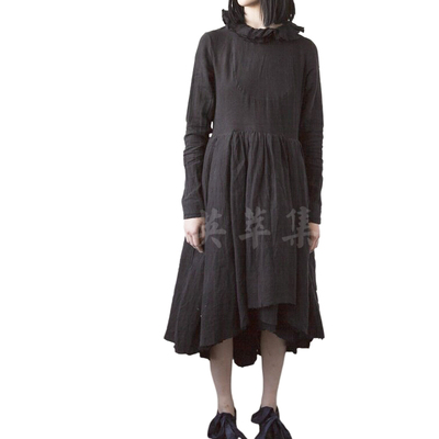 原创设计自制荷包层叠暗黑连衣裙