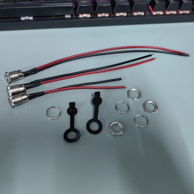 DC099带线5.5*2.1/2.5mm DC电源插座大电流10A金属公头母头12V24V