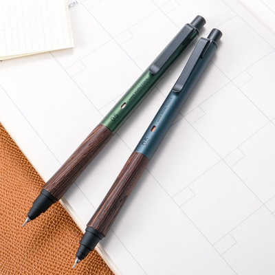 日本三菱 自动铅笔 KURU TOGA WOOD 0.5mm 初中高中学生作图绘画