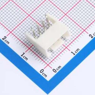TJC3D-4AWF 线对板针座 1x4P 间距:2.5mm 弯插 弯插,P=2.5mm