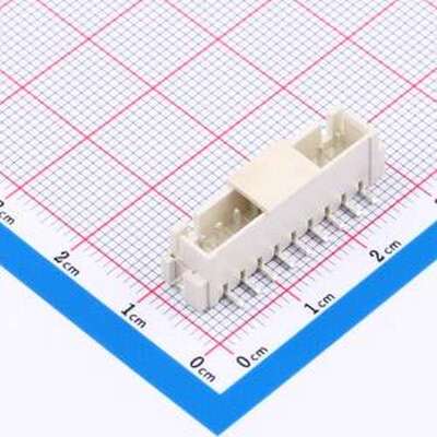 MXXH-2.54-09P-LG1-0-A 线对板针座 间距:2.5mm 立贴 象牙白 SMD,