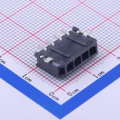 X3025WRS-04D-LPSW 线对板针座 1x4P 间距:3mm 卧贴 SMD,P=3mm,卧