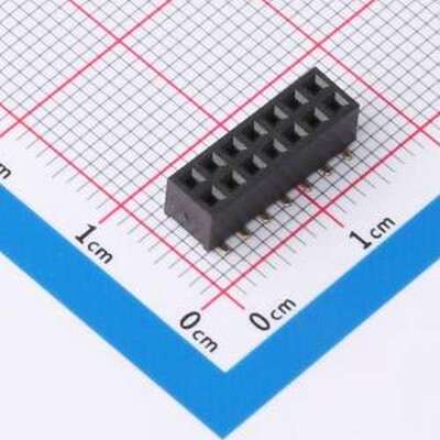 HDGCPH2.0-PMS-02-07 排母 2.0x4.3 双排SMT排母 2x7P SMD,P=2mm