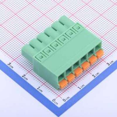KF2EDGKN-5.0-6P 插拔式接线端子 5mm 1x6P 排数:1 每排P数:6 P=5