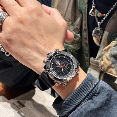 naviforce军迷风长待机计时手表