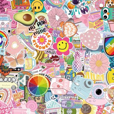 100张VSCO可爱贴纸防水标签