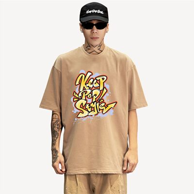 KeepingGear|KeepPopStyle街舞街头涂鸦款Popping黑白短袖小领