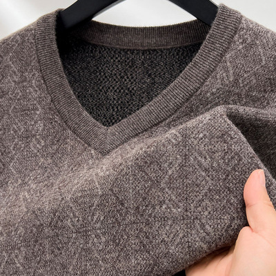秋冬大白鲨男装官方旗舰店忘不了同款羊毛衫男V领加厚内搭针织毛